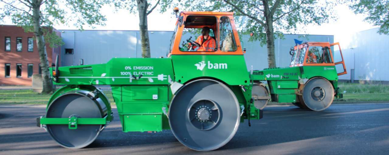 Duurzame bouw: elektrische wals voor wegenbouw | Change Inc.